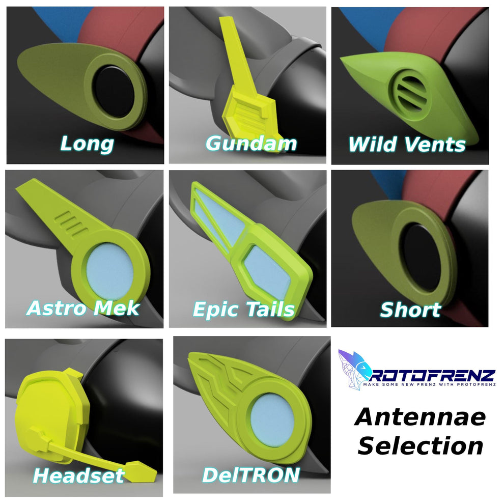 PROTOFRENZ Protogen Head Base: Furry Helmet with Visor & Antennae ...